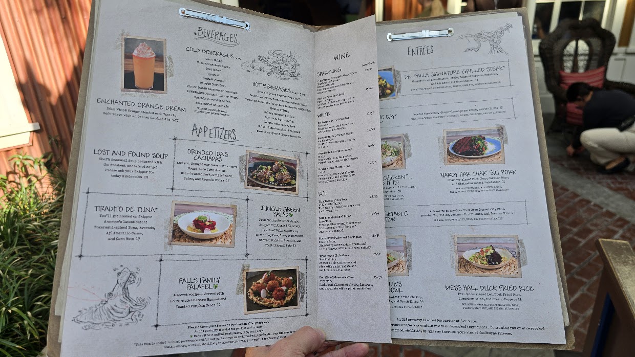 Walt Disney World Magic Kingdom Dining Menu Jungle Navigation Co LTD ...