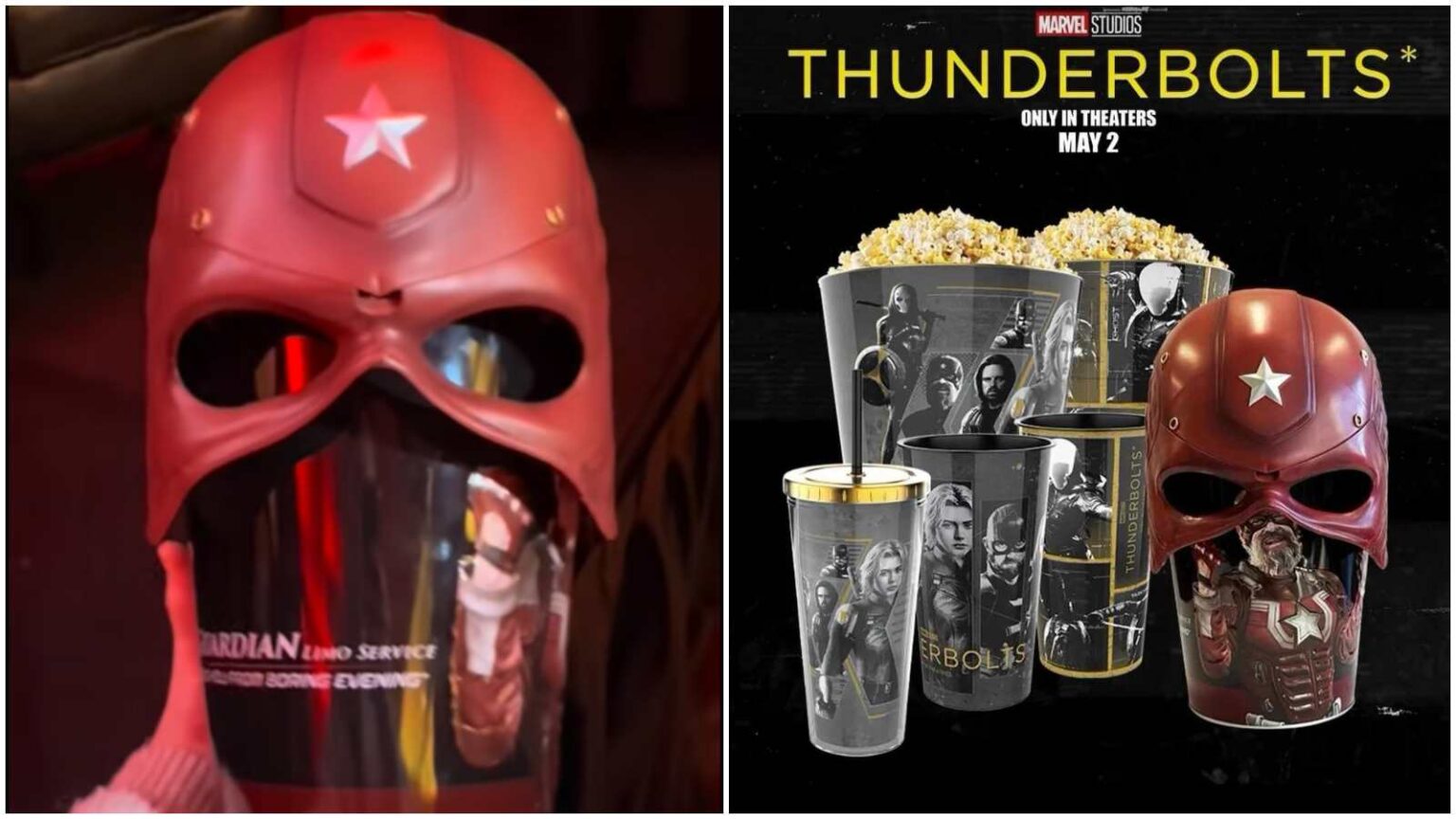 Marvel Thunderbolts Popcorn Buckets Driving Into Movie Theaters ...