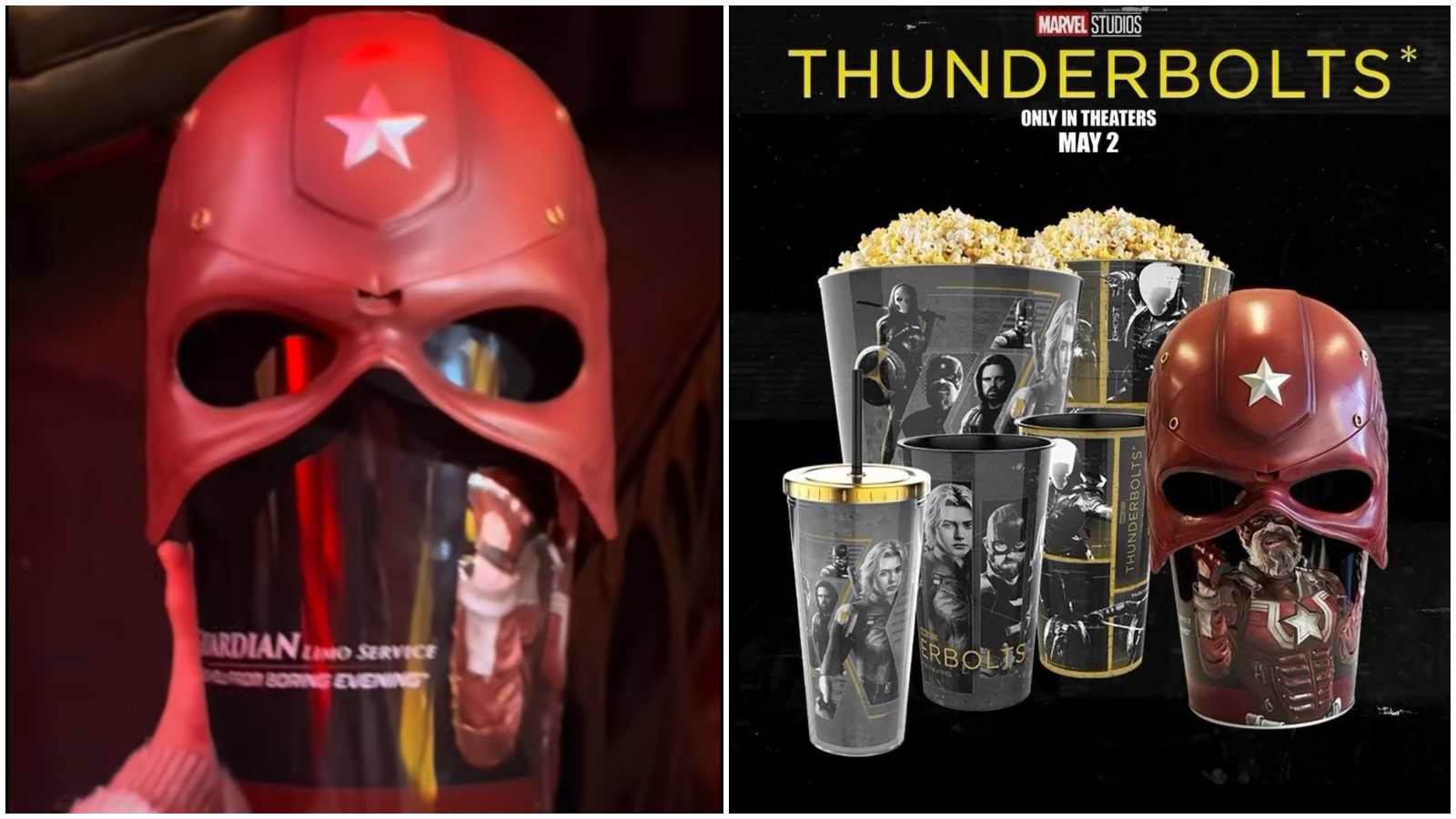 Marvel Thunderbolts Popcorn Buckets Driving Into Movie Theaters ...