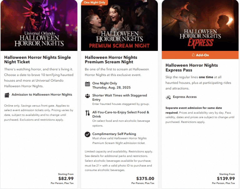 Universal Studios HHN 2025 Tickets On Sale Now – Premium Scream Night ...