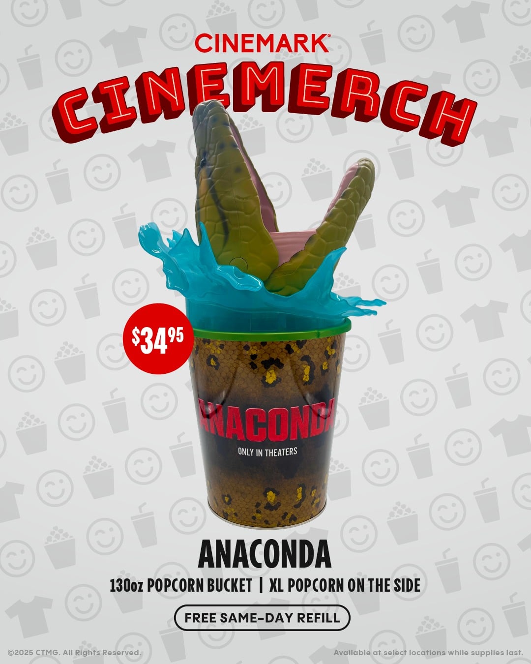 Cinemark Has a Wild New Popcorn Bucket for the ‘Anaconda’ Movie ...