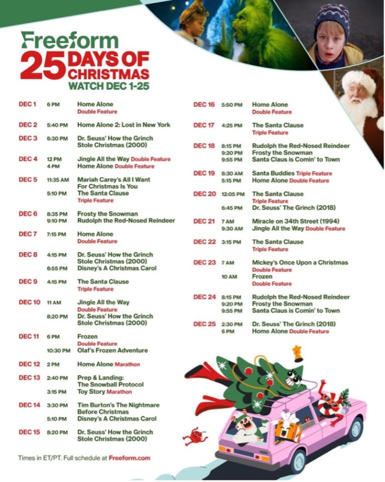 ’25 Days of Christmas’ Returns to Freeform December 1st 2025 - Fantasy ...