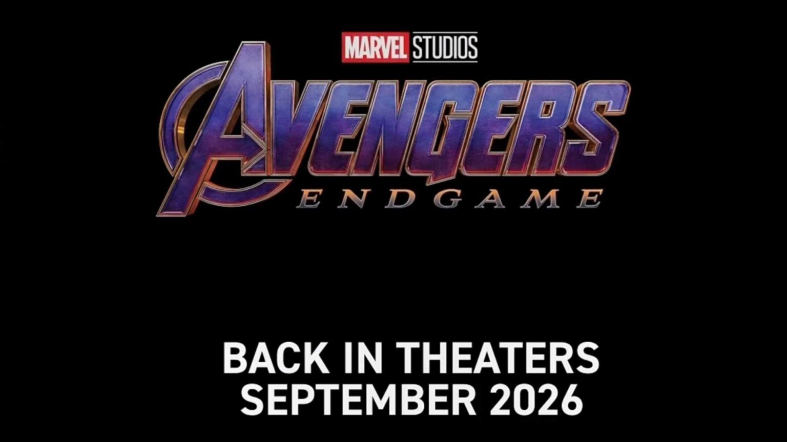 AVENGERS: ENDGAME Theatrical Return in September 2026 - Fantasy Land News