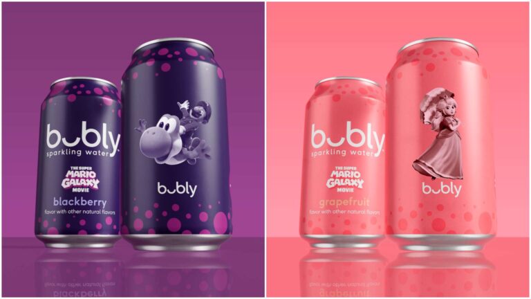 bubly Launches Super Mario Galaxy Movie Flavors With Color-Changing ...