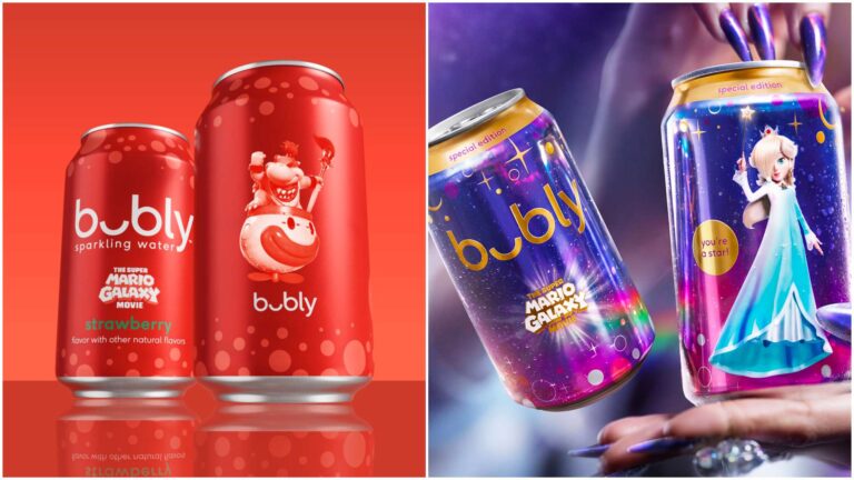 bubly Launches Super Mario Galaxy Movie Flavors With Color-Changing ...