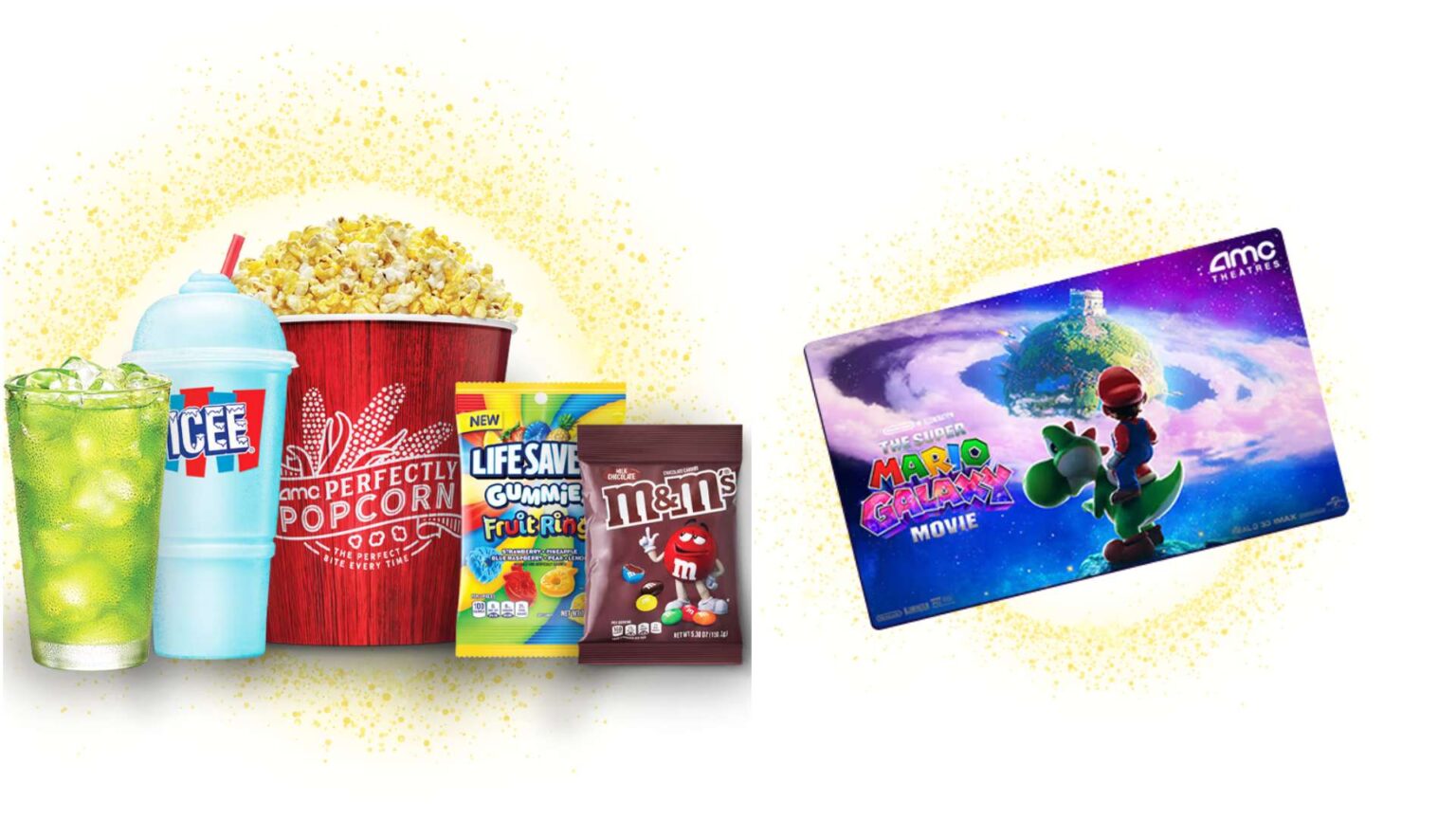 AMC Theatres Super Mario Galaxy Movie Popcorn Buckets: Yoshi, Luma ...