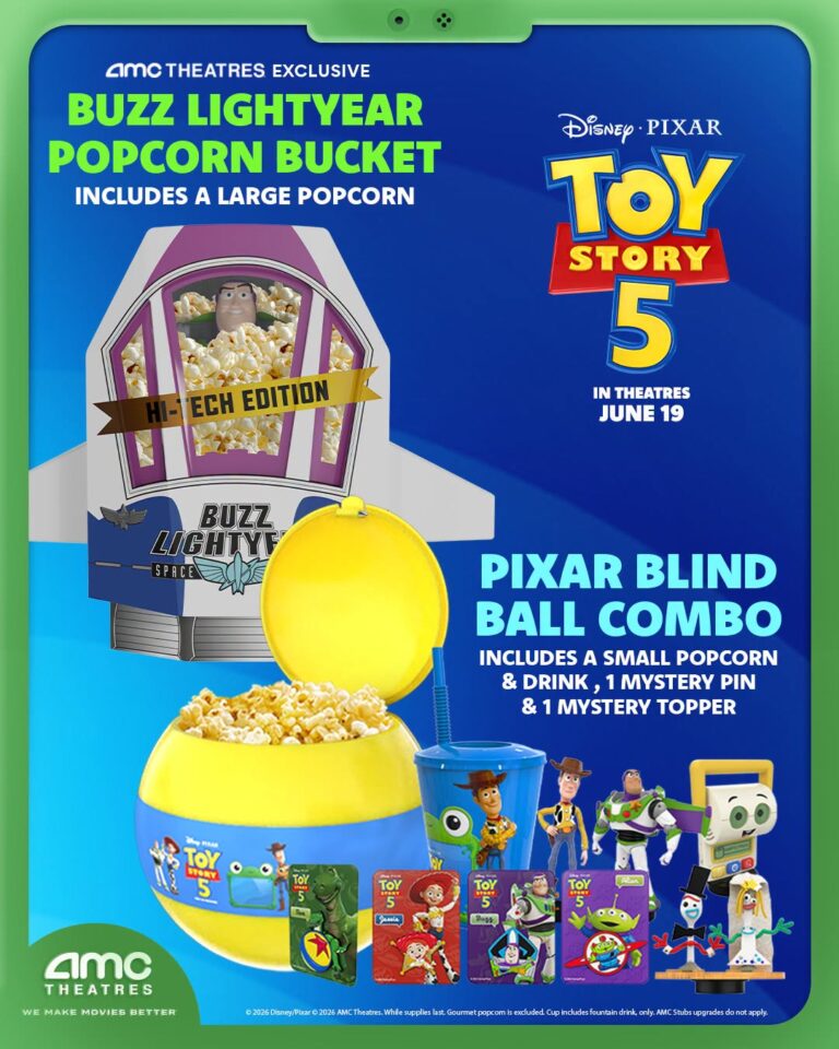 AMC's Toy Story 5 Buzz Lightyear Bucket Is Here and Pixar Fans Are ...